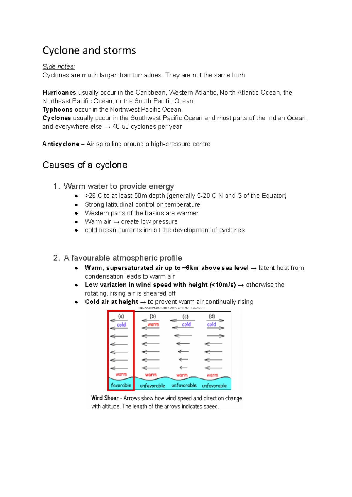 Cylones and Thunderstorms - Cyclone and storms Side notes: Cyclones are ...