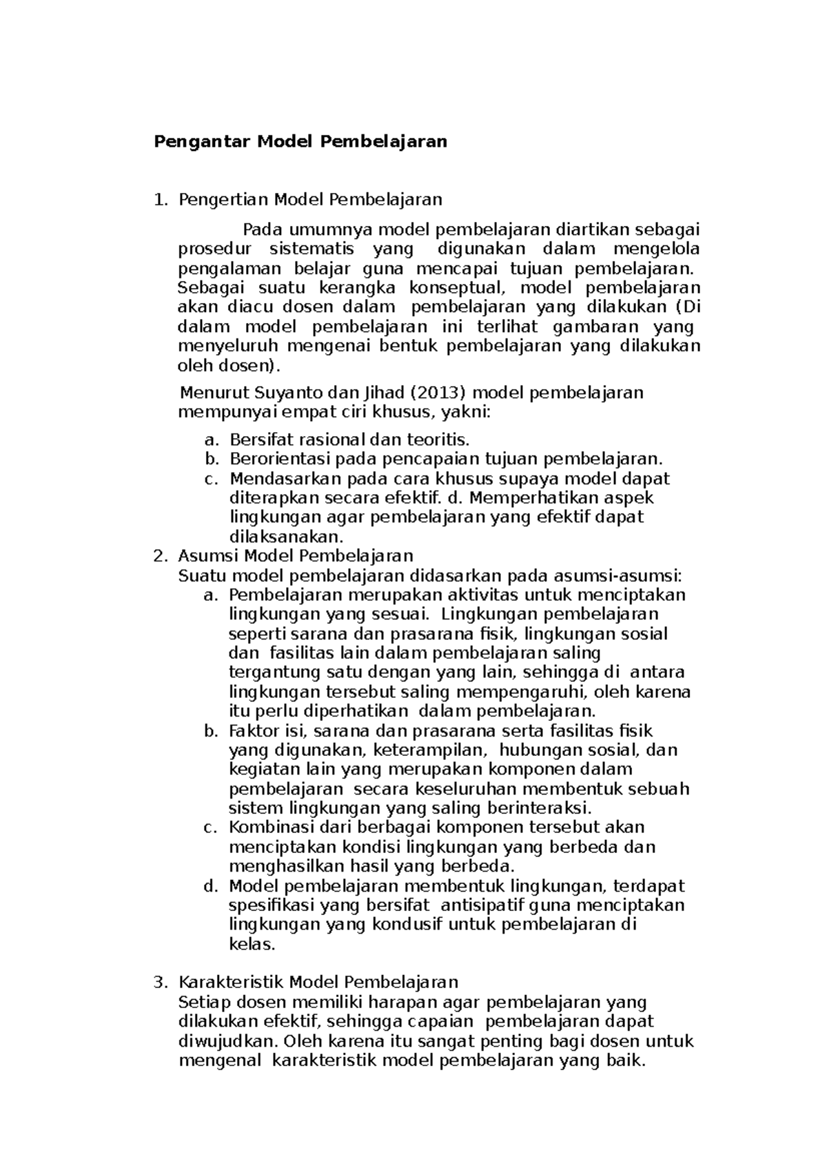 Pengantar Model Pembelajaran - Pengantar Model Pembelajaran Pengertian Model Pembelajaran Pada ...