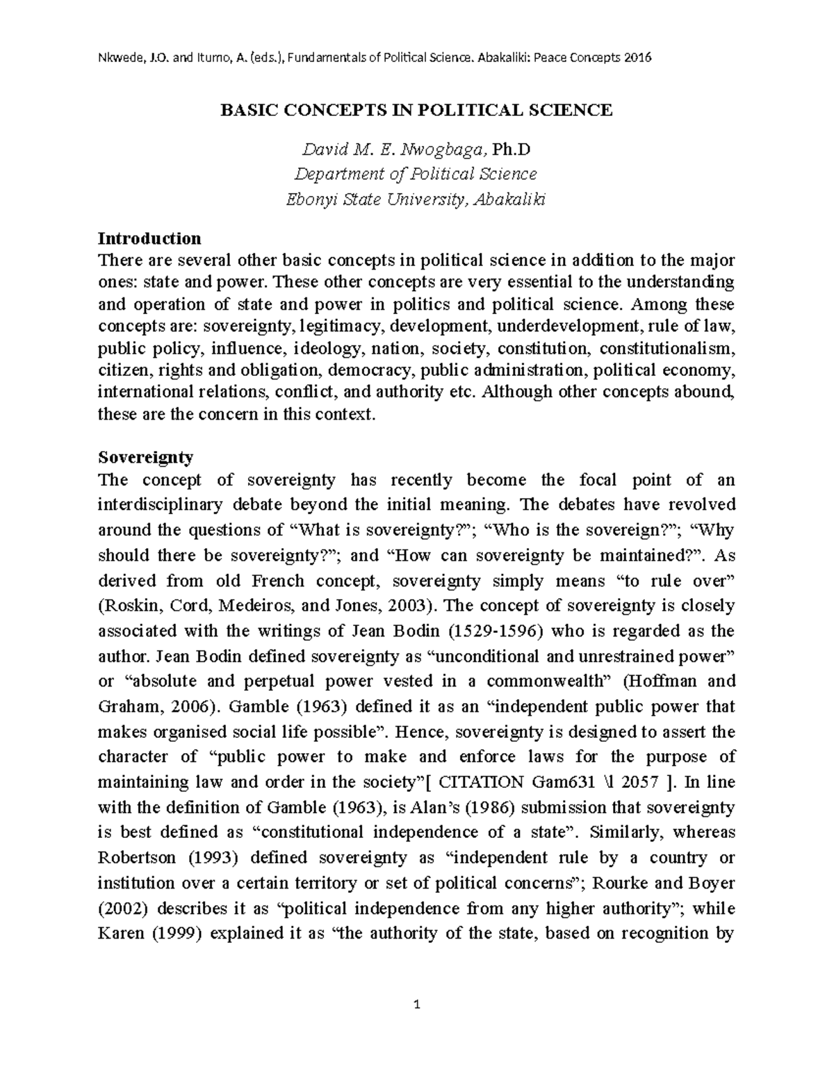 Basic Concepts IN Political Science - BASIC CONCEPTS IN POLITICAL ...