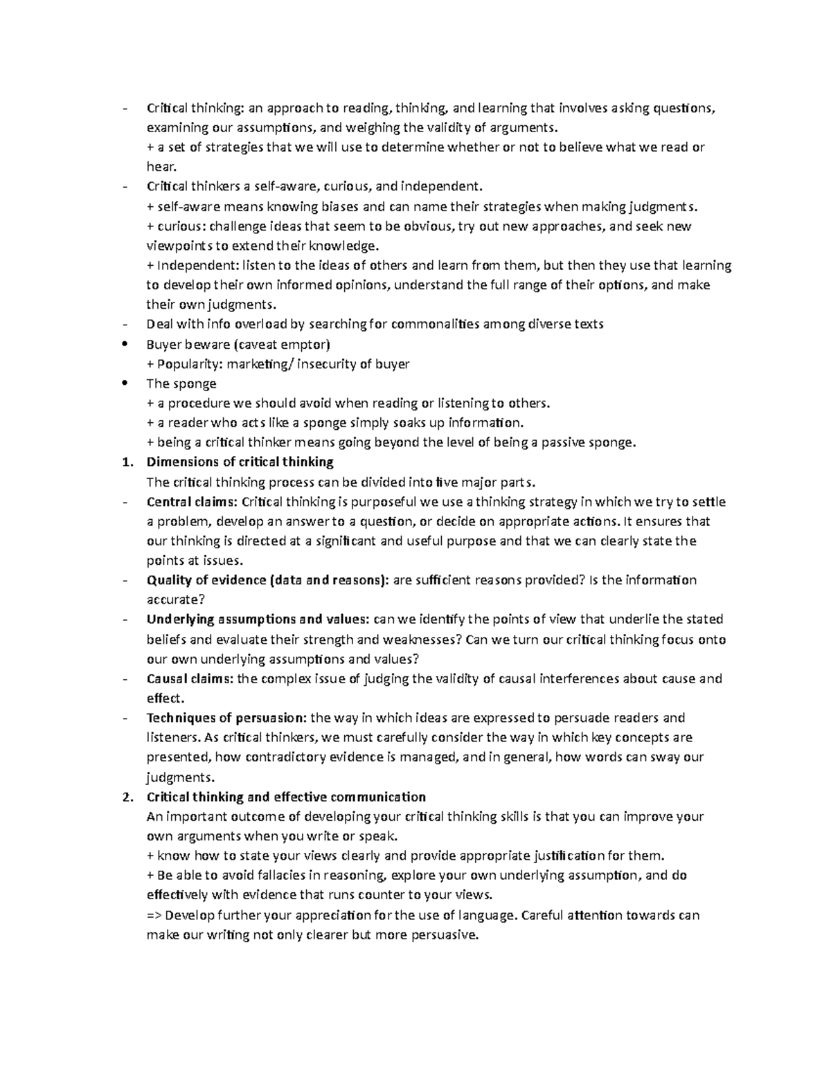 Chapter 1 What Is Critical Thinking Critical Thinking An Approach To