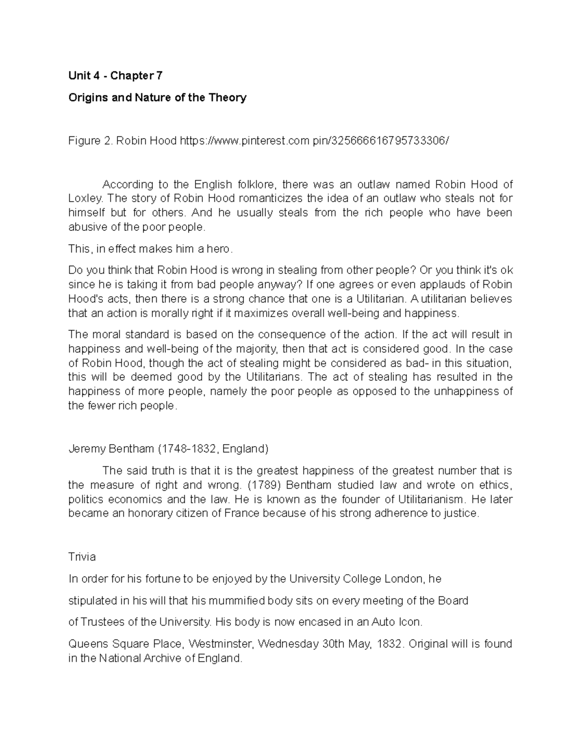 Origins and Nature of the Theory - Unit 4 - Chapter 7 Origins and ...