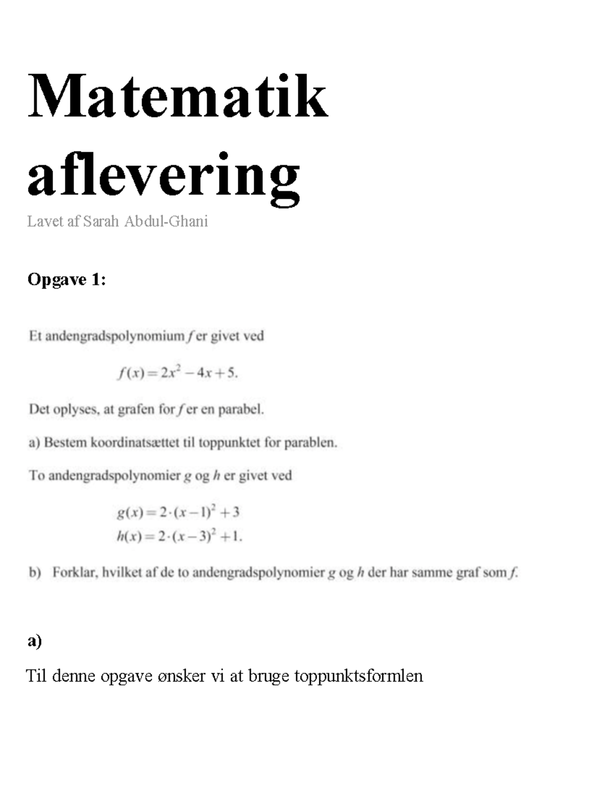 Mat 4 real - free studoco - Matematik - Studocu