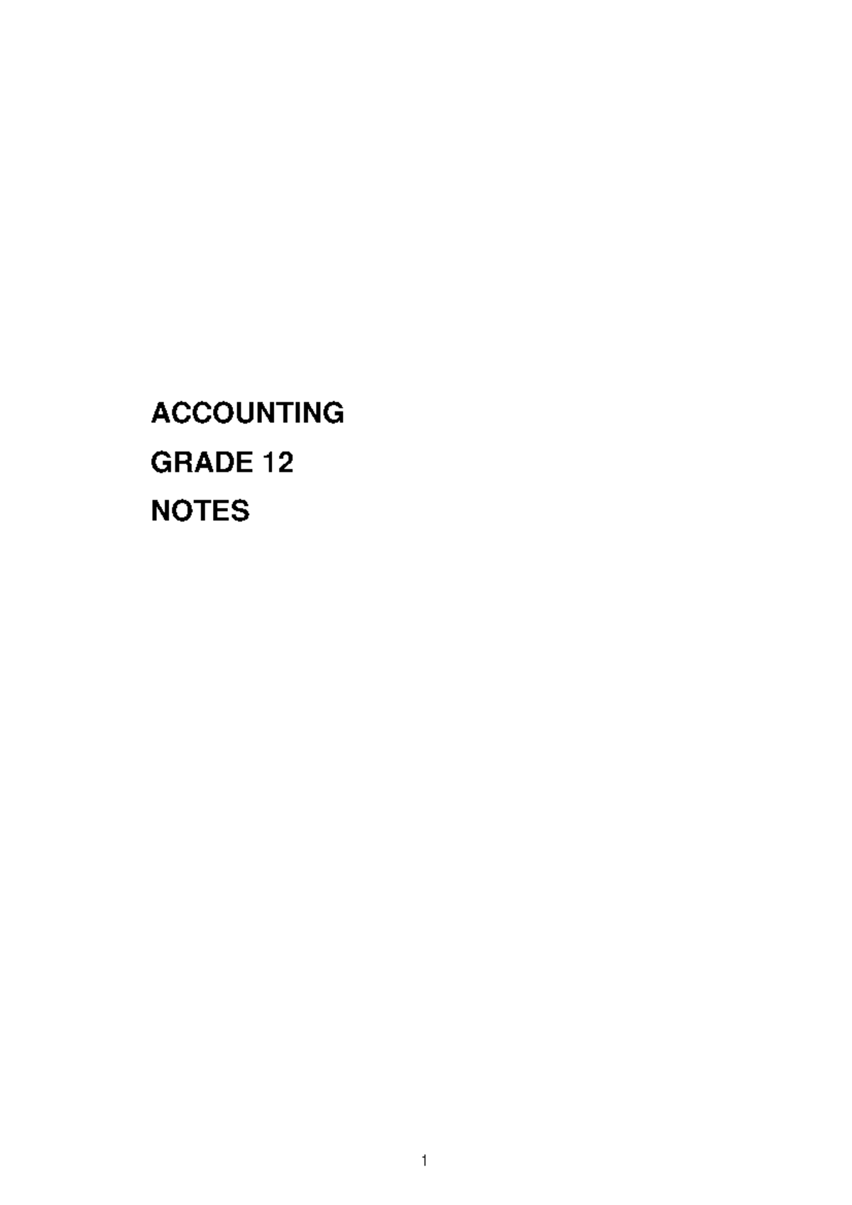 Accounting Notes - Grade 12 - ACCOUNTING GRADE 12 NOTES ACTIVITIES ...