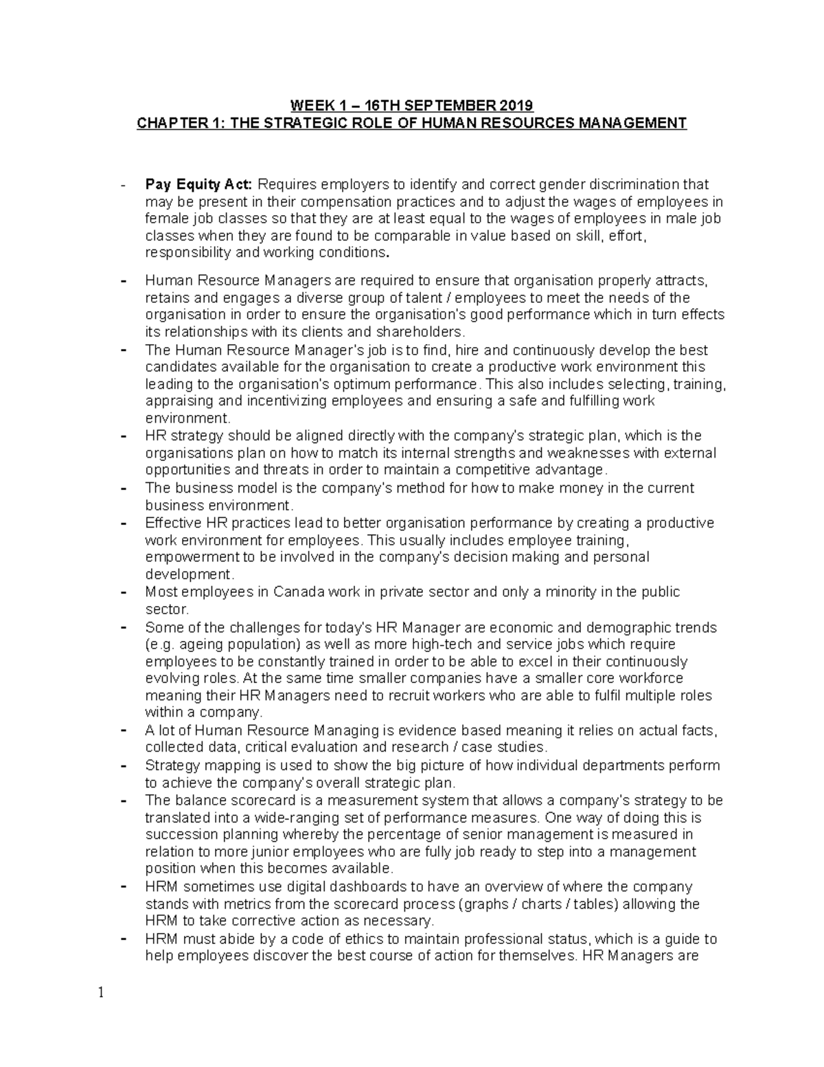 Course Training Note V2 - WEEK 1 – 16TH SEPTEMBER 2019 CHAPTER 1: THE ...