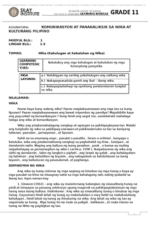 Q1 ATG 1 - Filipino - ADAPTIVE TEACHING GUIDE MET #1 Mga Konseptong ...