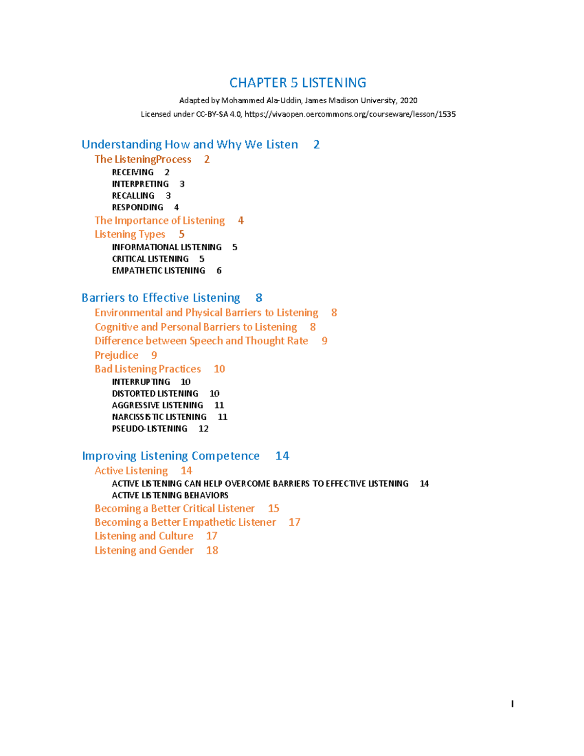 Chapter 5 Listening - This is Text book. - CHAPTER 5 LISTENING ...