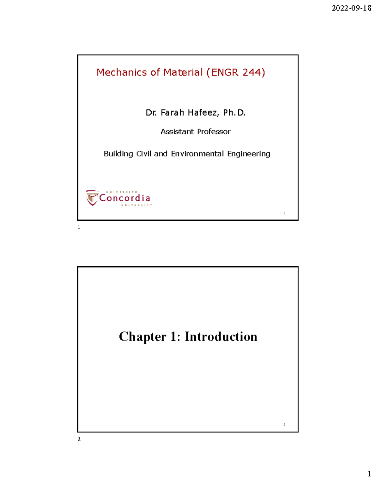 Lectures 3-4 - notes - Mechanics of Material (ENGR 244) Dr. Farah ...