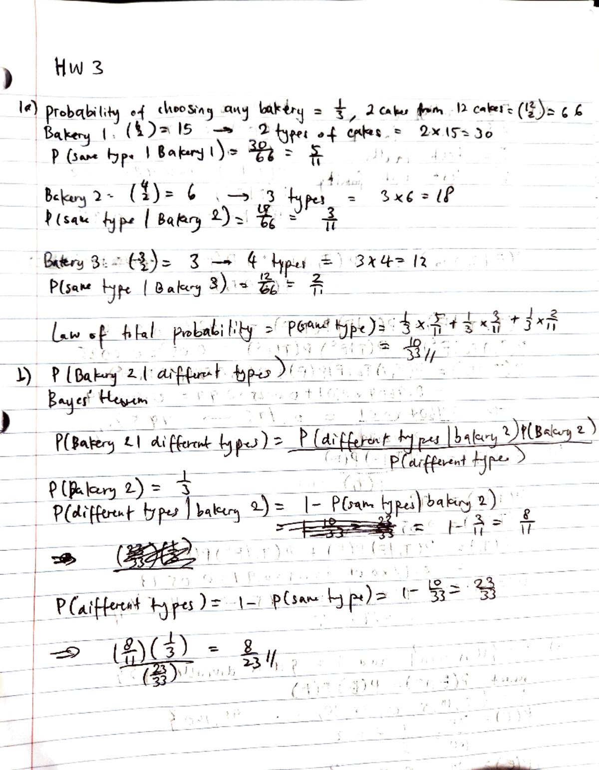 Hw3 - adadadad - la) Hw 3 probabi lity t choosa y any lakery > t, 2 ...