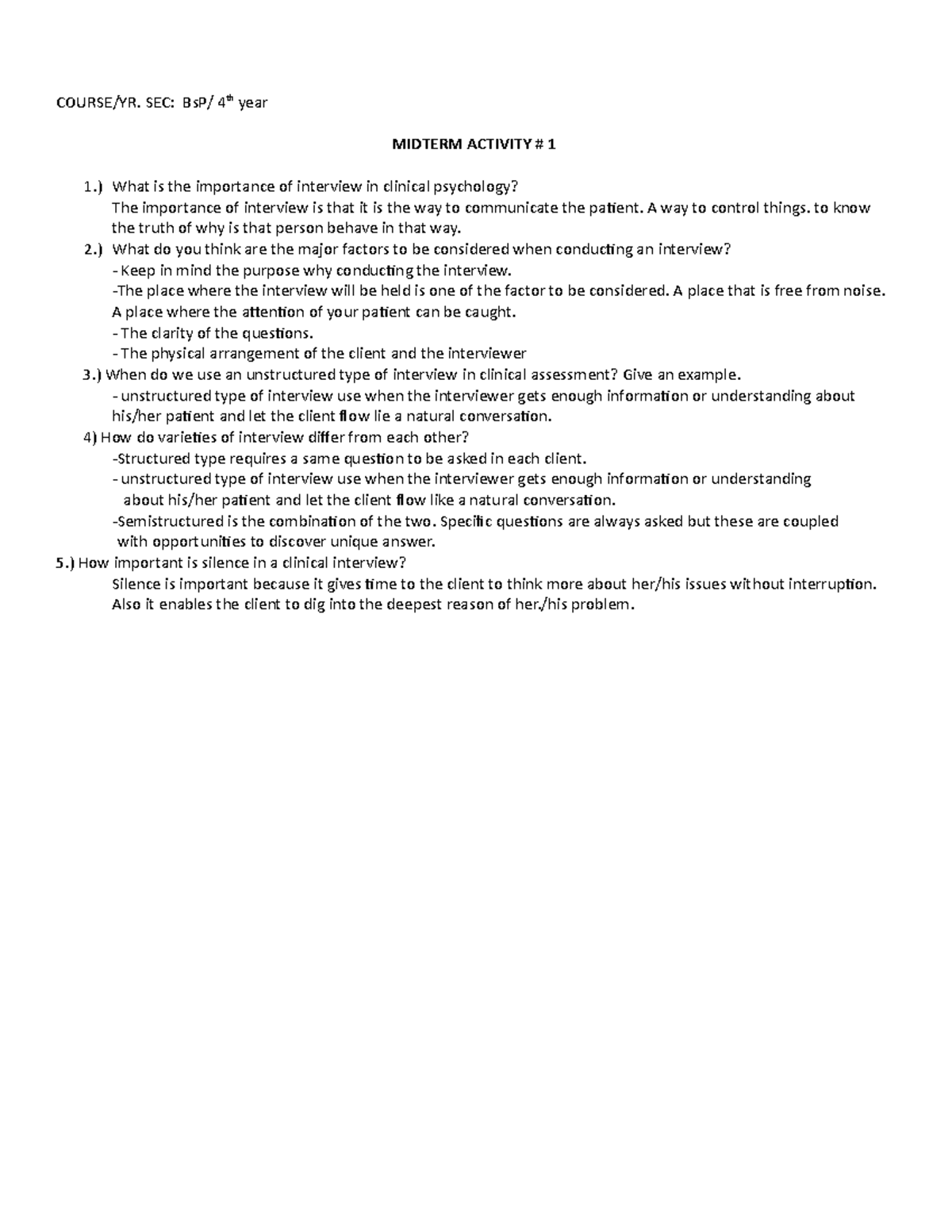 Importance Of Interview In Clinical Psychology BS Psychology Studocu importance-of-interview-in-clinical-psychology-bs-psychology-studocu