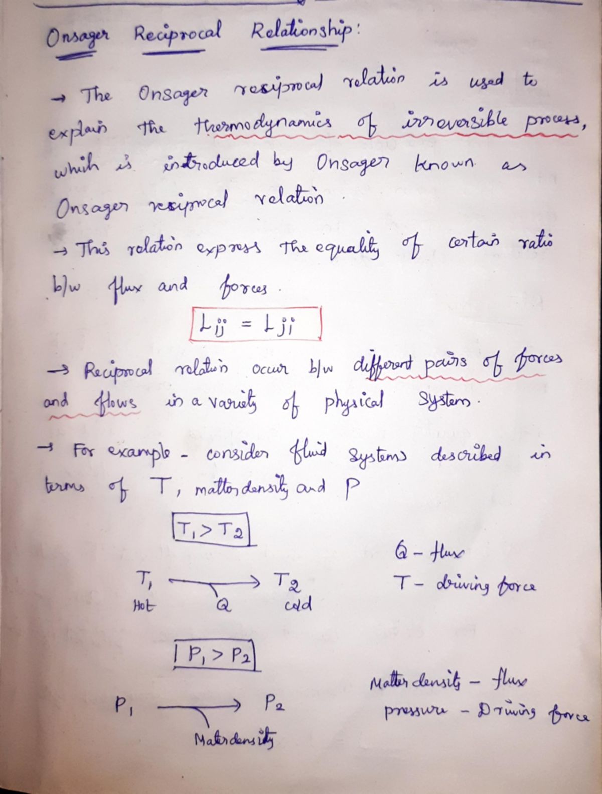 Onsagar - Onsagr resiporcal relationship - Organic chemistry - Studocu