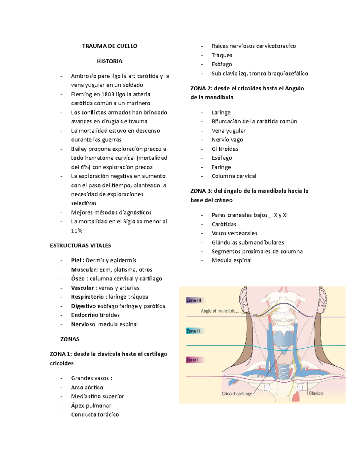 Trauma DE Cuello - TRAUMA DE CUELLO HISTORIA Ambrosio pare ligo la art ...
