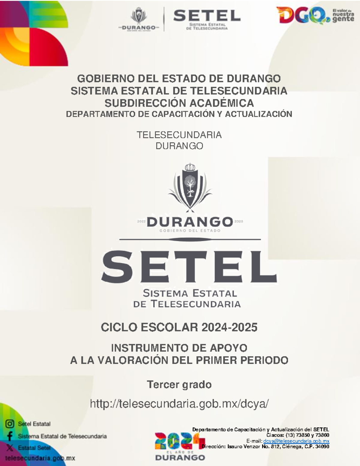 Instrumento 3 Periodo 1 - ####### Departamento de Capacitación y ...