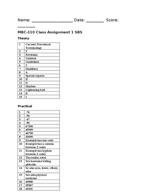 Online class week 2 assignment 2 done - MOA115 Medical Records and Insurance Week 2 Assignment ...