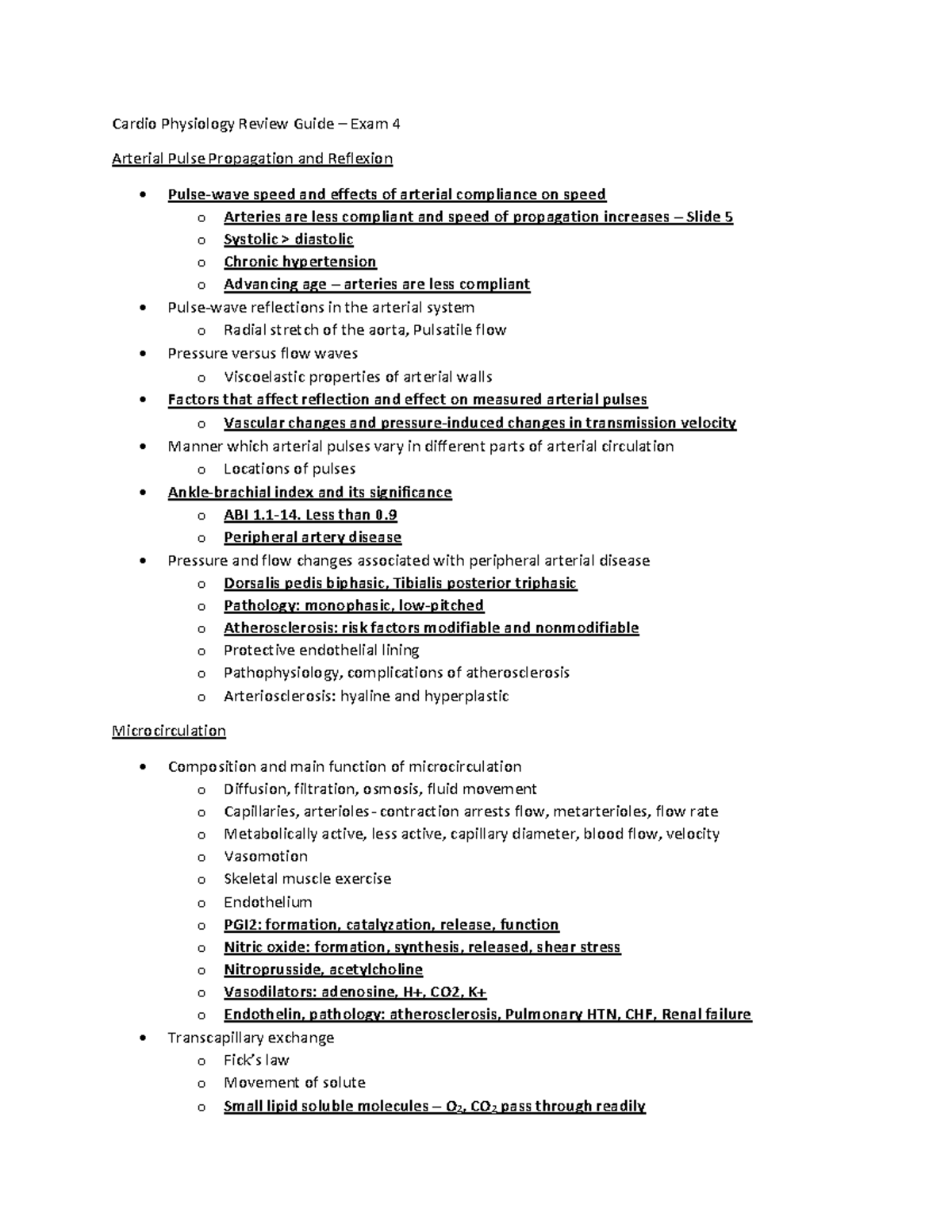 Cardio - Physiology Lecture 31-36 Review Guide - Warning: TT: undefined function: 32 Warning: TT ...