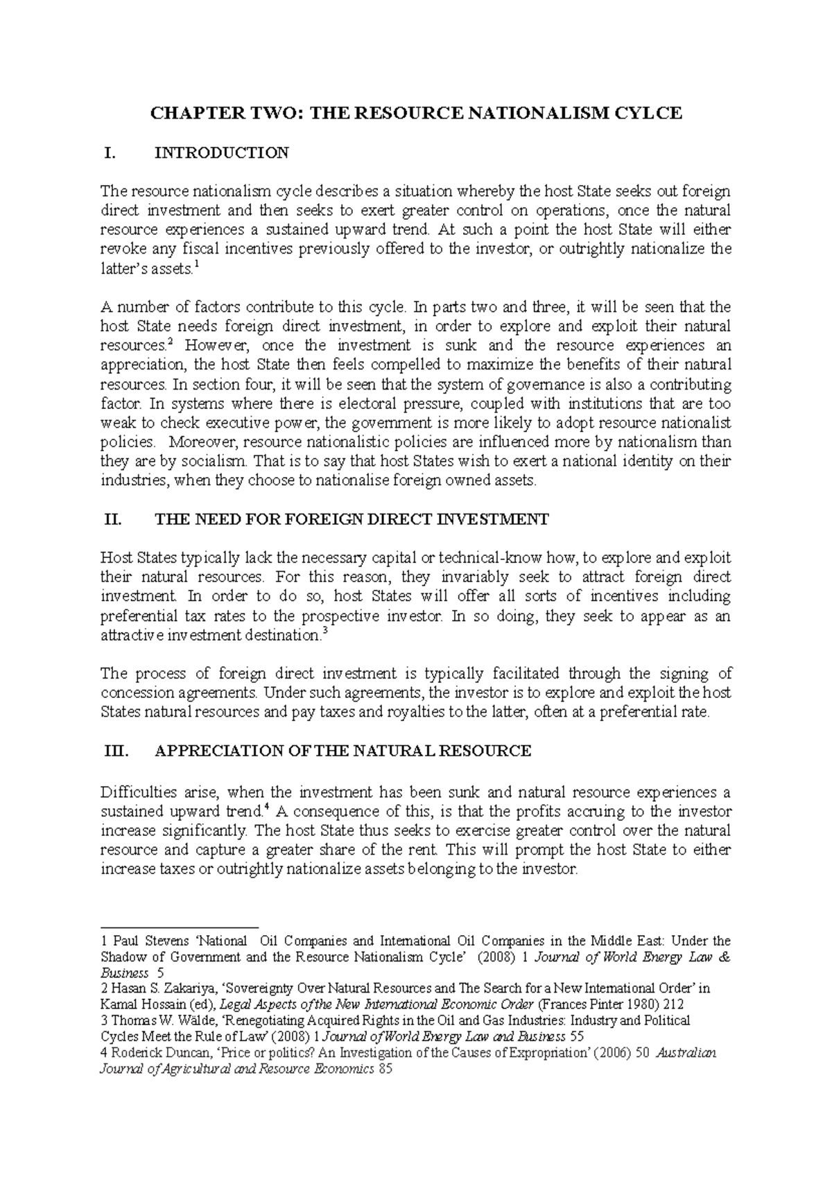 Chapter TWO - Introductory information. - CHAPTER TWO: THE RESOURCE ...