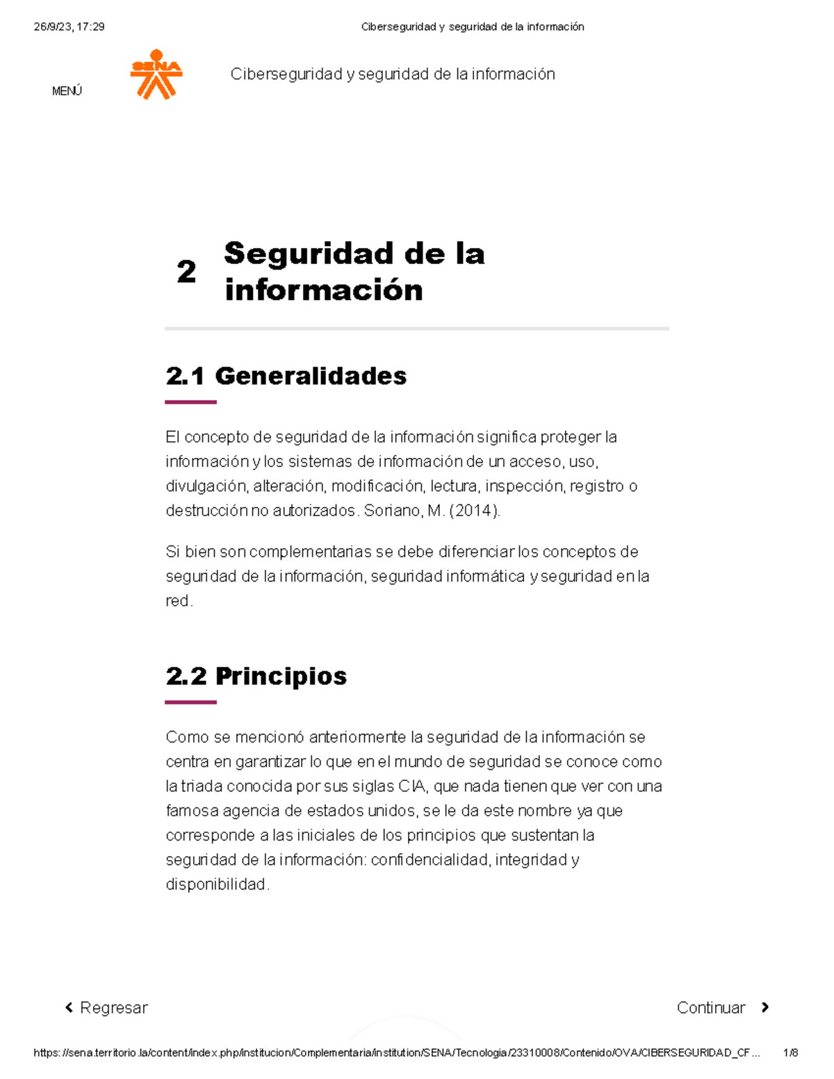 Ciberseguridad y seguridad de la información - Seguridad de la información 2 Generalidades El ...