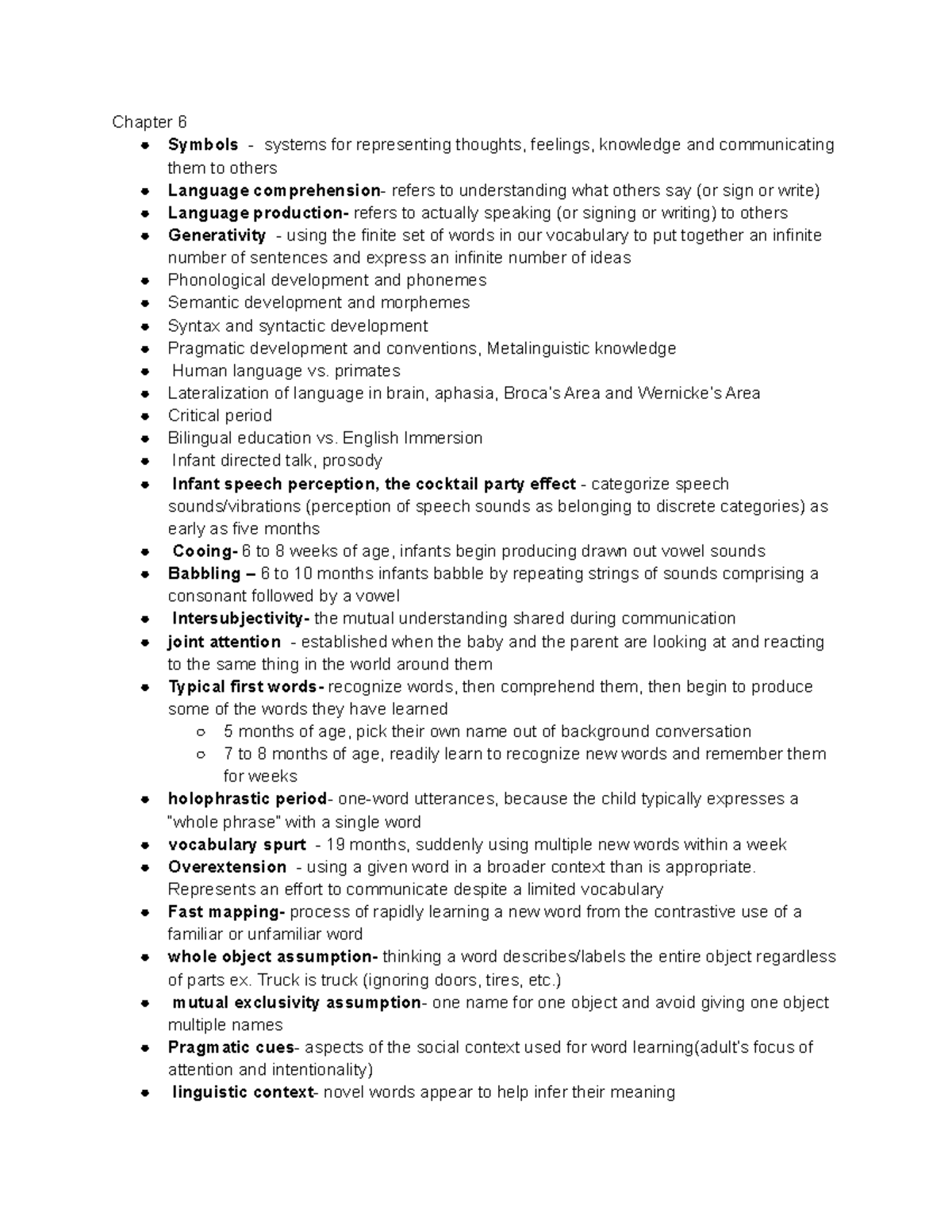 Exam III child psych review - Chapter 6 Symbols - systems for representing thoughts, feelings ...