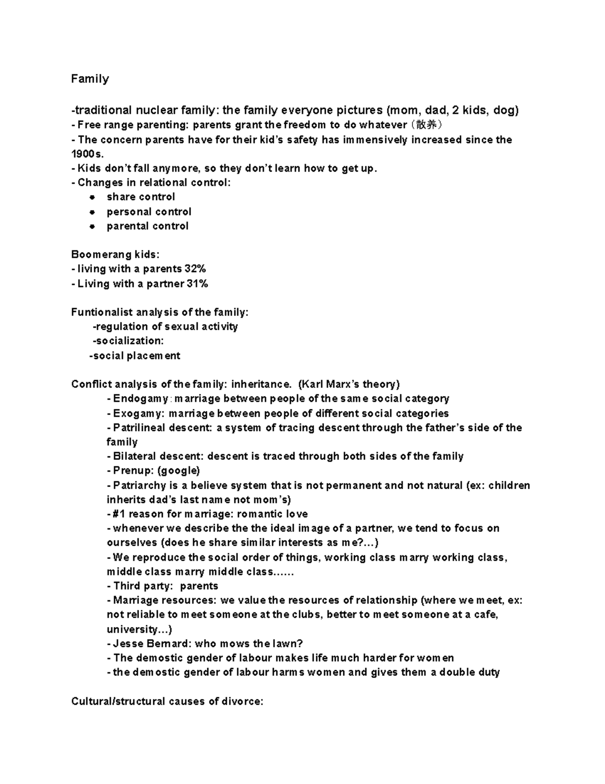 SOCI 101 family notes - chris mackenzie soci 101 001 - Family ...