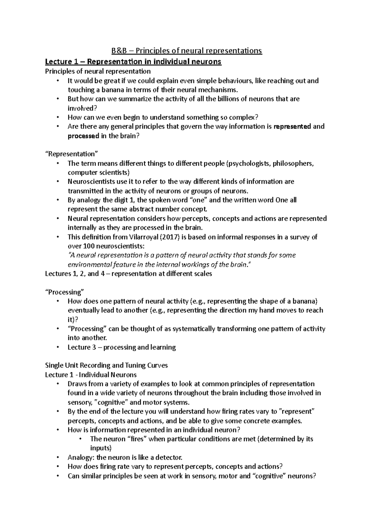 B&B - Principles of neural representations - B&B – Principles of neural ...
