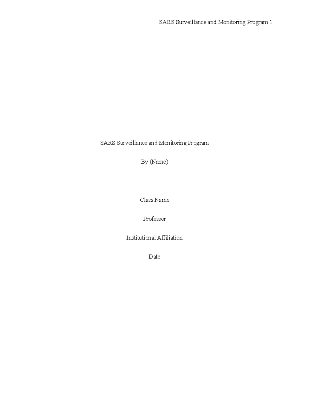 Sars - The outbreak of severe acute respiratory syndrome (SARS) has ...