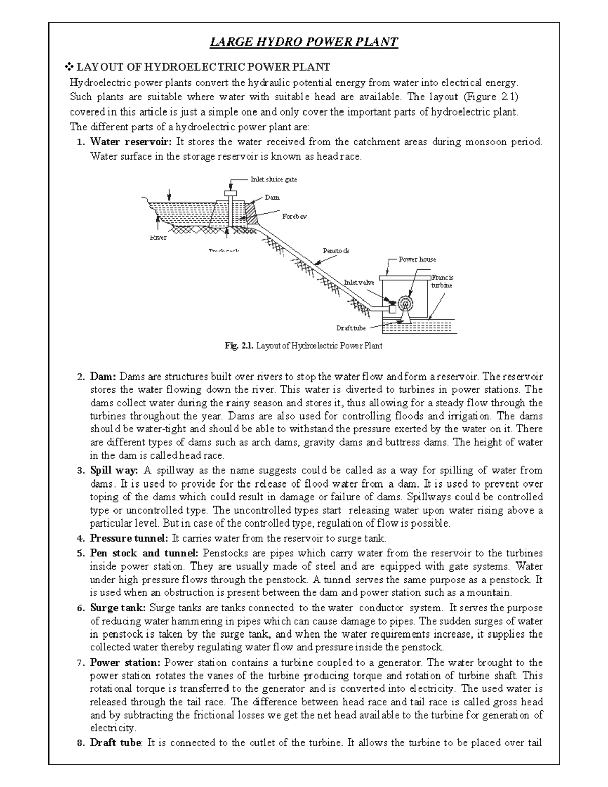 Large hydro power plant(IEGS) - Inlet sluice gate Dam Forebay River ...