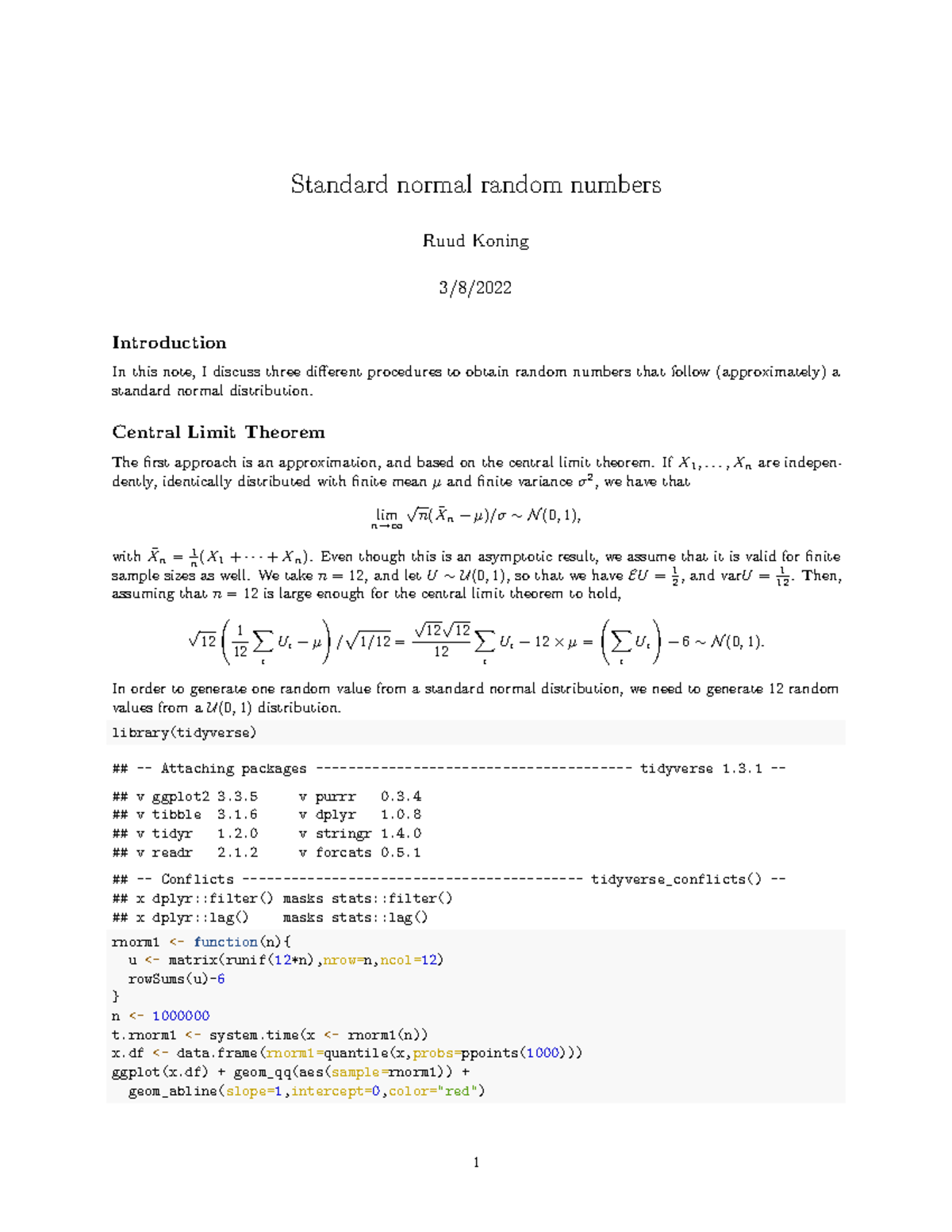 Random-normal-numbers extra notes - Standard normal random numbers Ruud ...