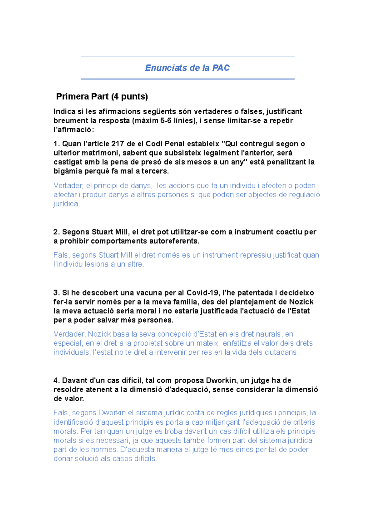 PAC 5 teoria general - pac 5 - Enunciats de la PAC Primera Part (4 ...