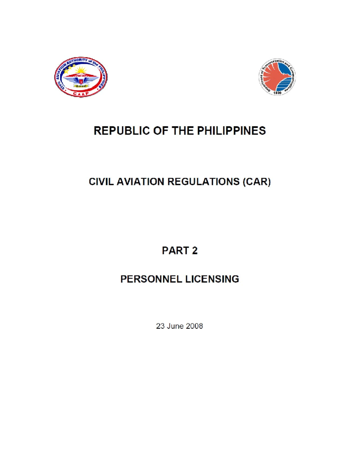 Copy of PCAR Part 2 - Yes - INTENTIONALLY BLANK Certified Original ...