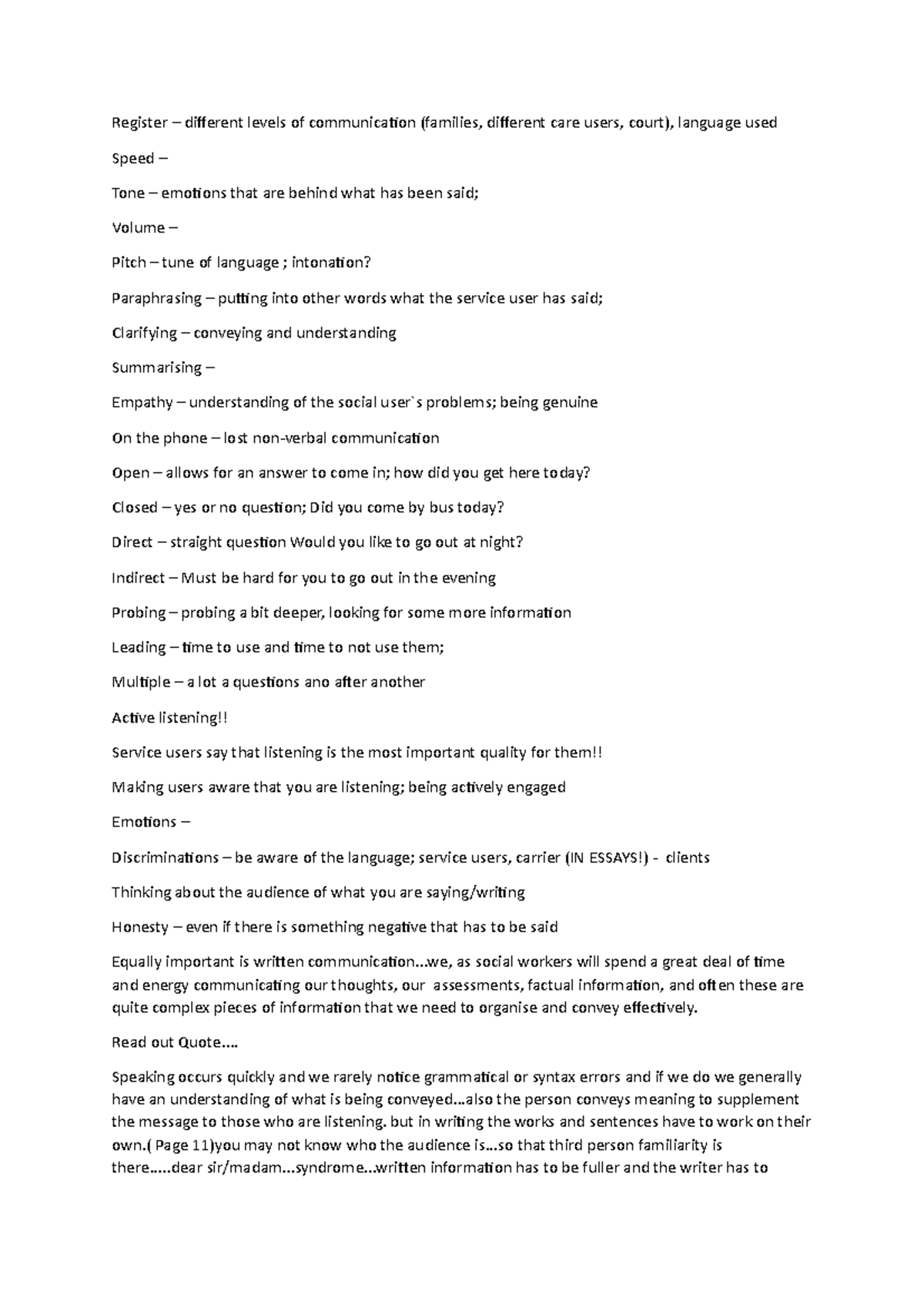 Verbal communication 5 - Register – different levels of communication ...