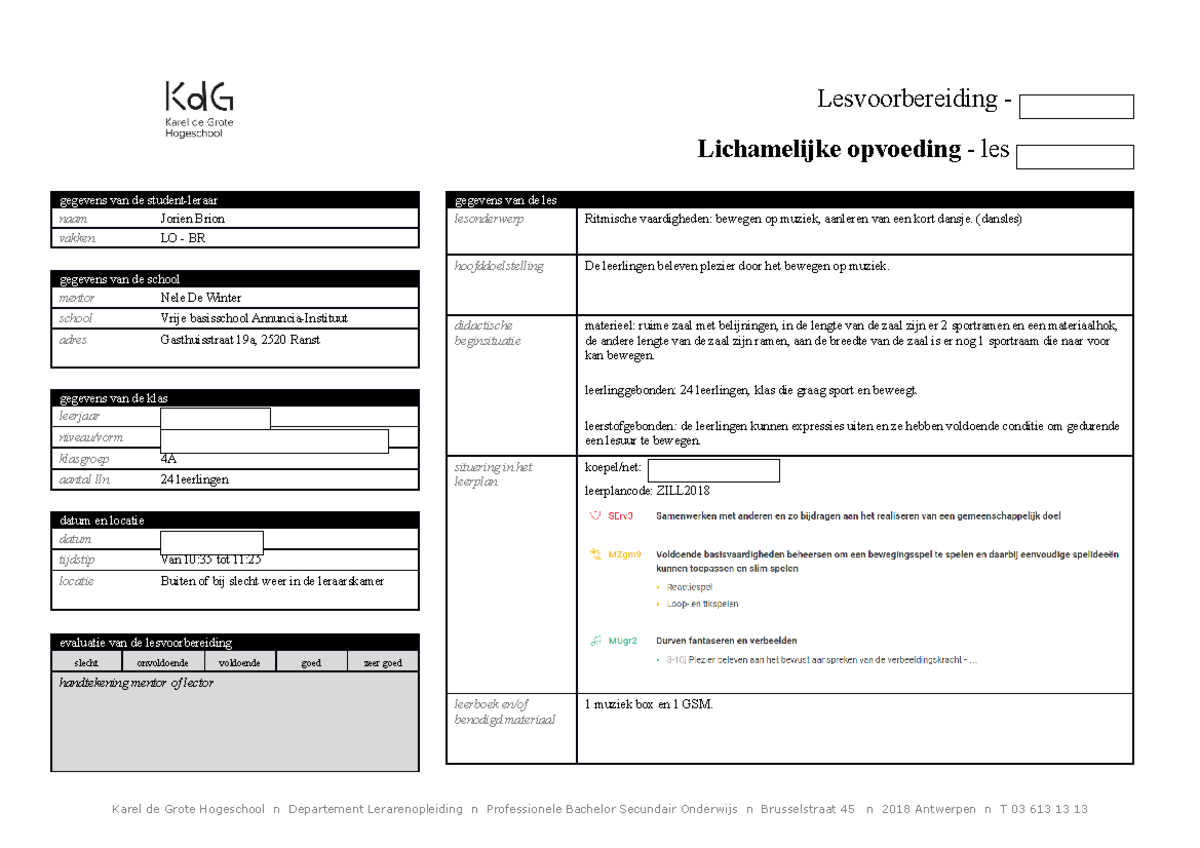 LVB 3 ritmische vaardigheden bewegen op muziek, aanleren van een kort ...