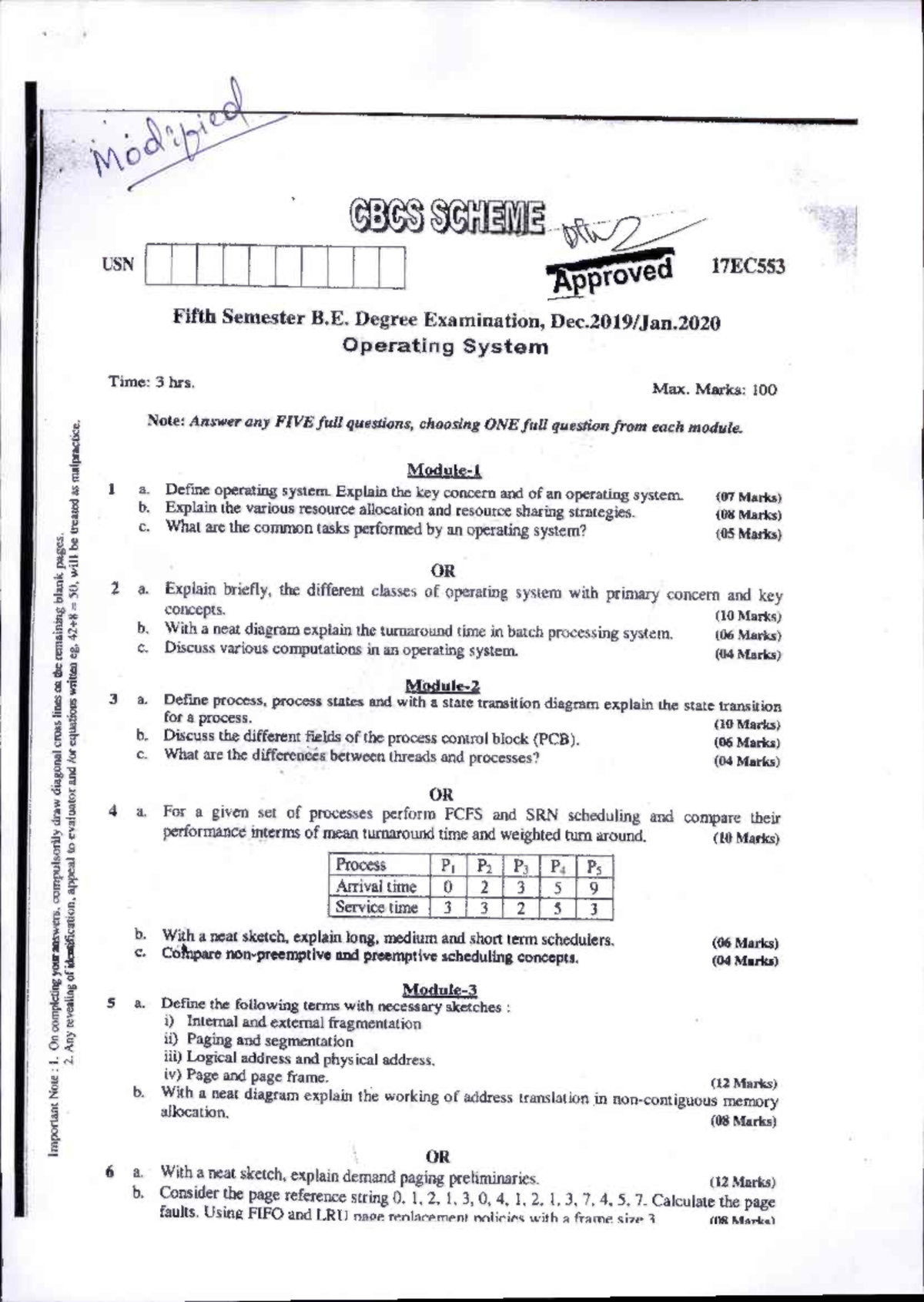 OS 17EC553 VTU - os notes - Operating System - Studocu