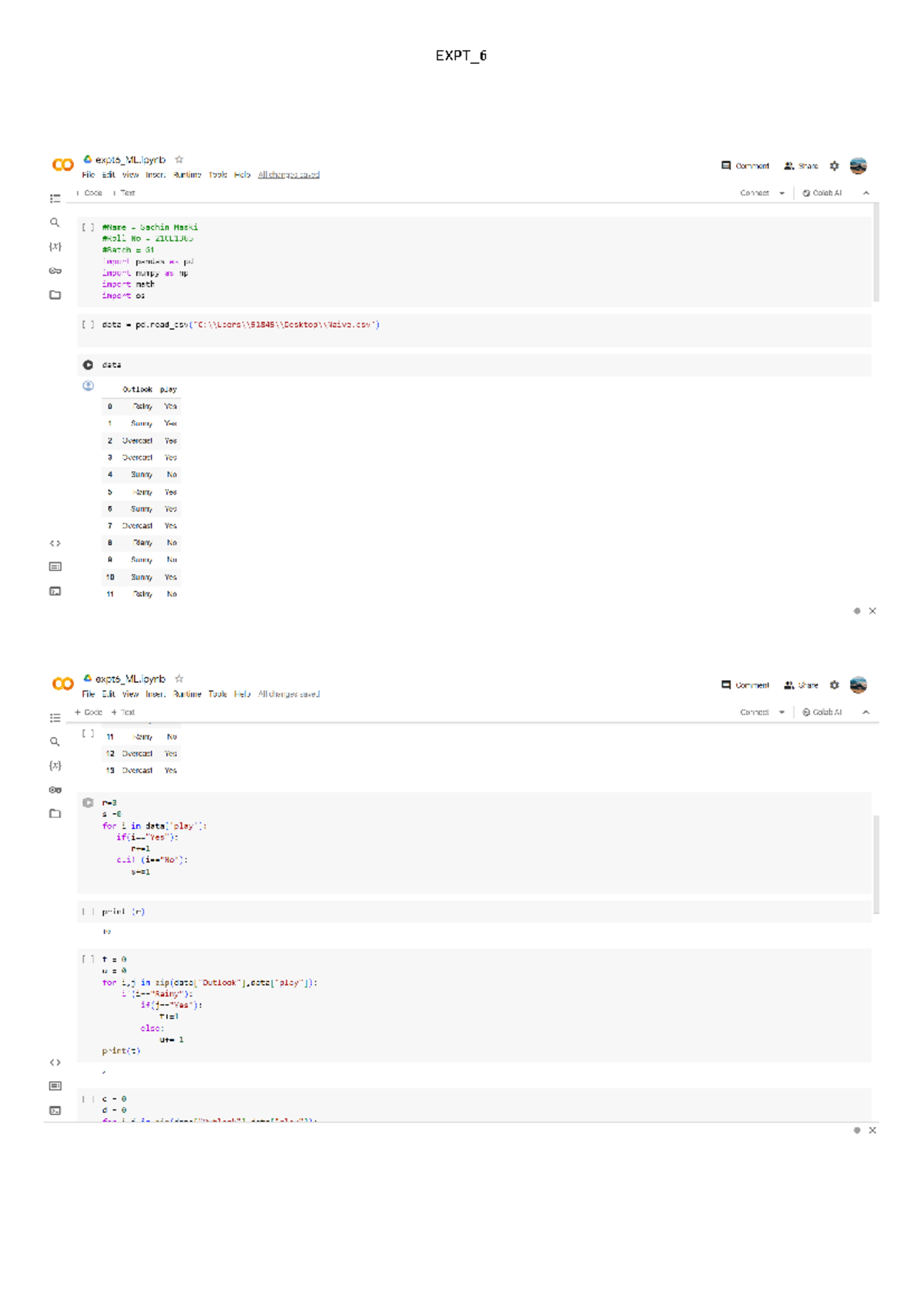 EXPT6 ML - Computer Network - EXPT_ - Studocu