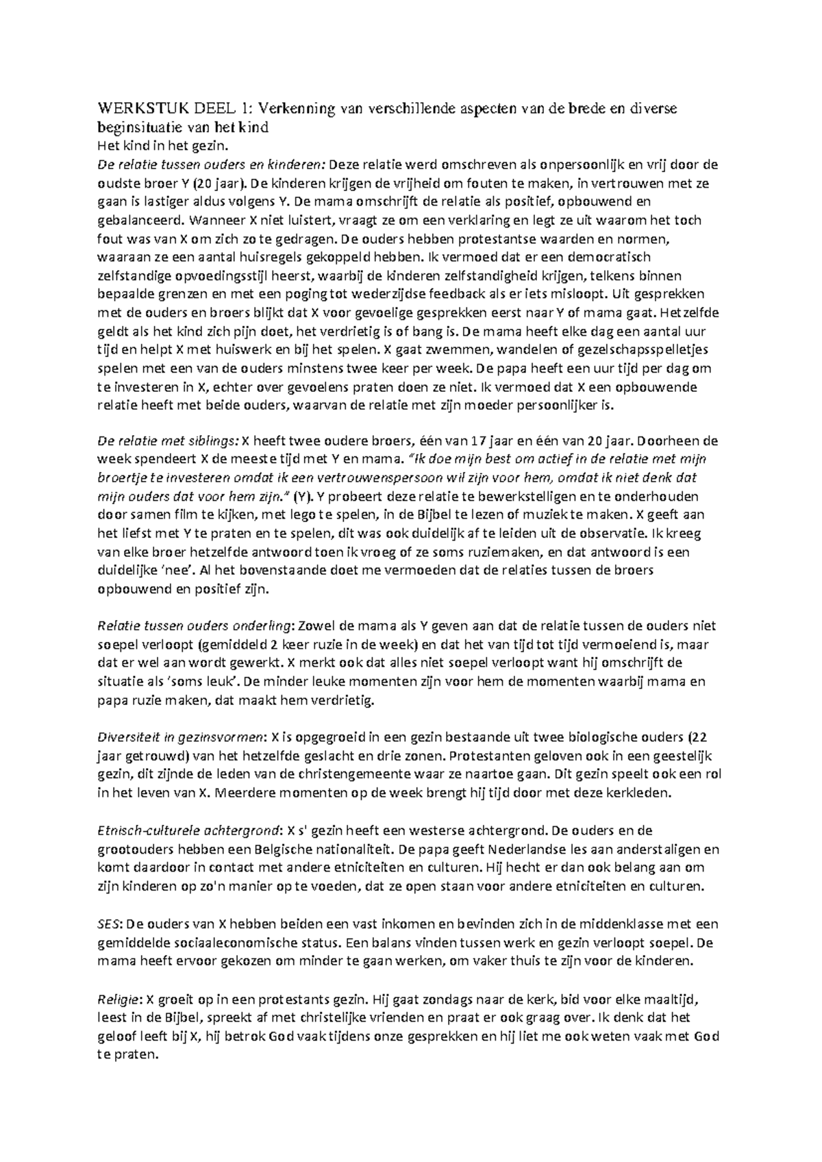 Werkstuk deel 1 - WERKSTUK DEEL 1: Verkenning van verschillende ...