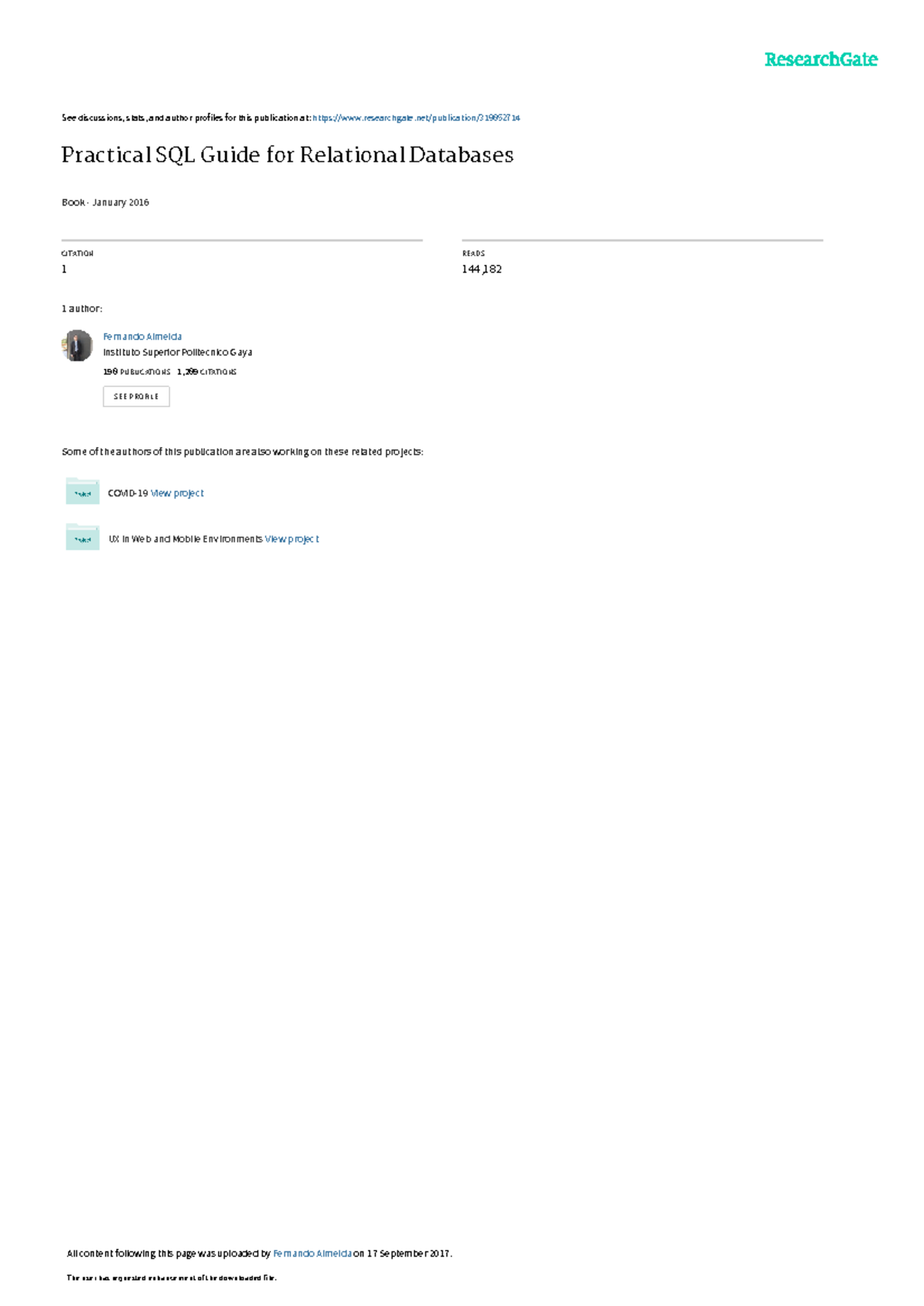 Book SQL - Book of SQL - See discussions, stats, and author profiles ...