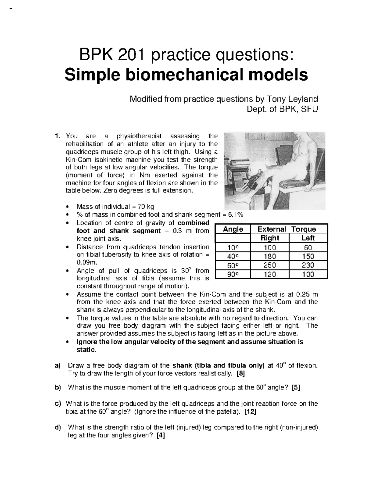 BPK 201 Problem set 2 - practice sample questions for bpk 201 - BPK 201 practice questions ...