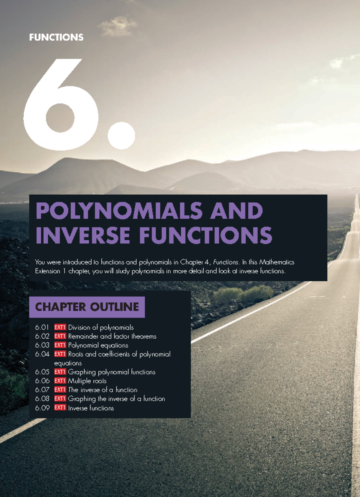 6 Polynomials - jjj - FUNCTIONS 6. POLYNOMIALS AND INVERSE FUNCTIONS You were introduced to ...