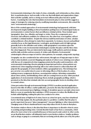 DD105 - OU - Introduction to criminology - Studocu