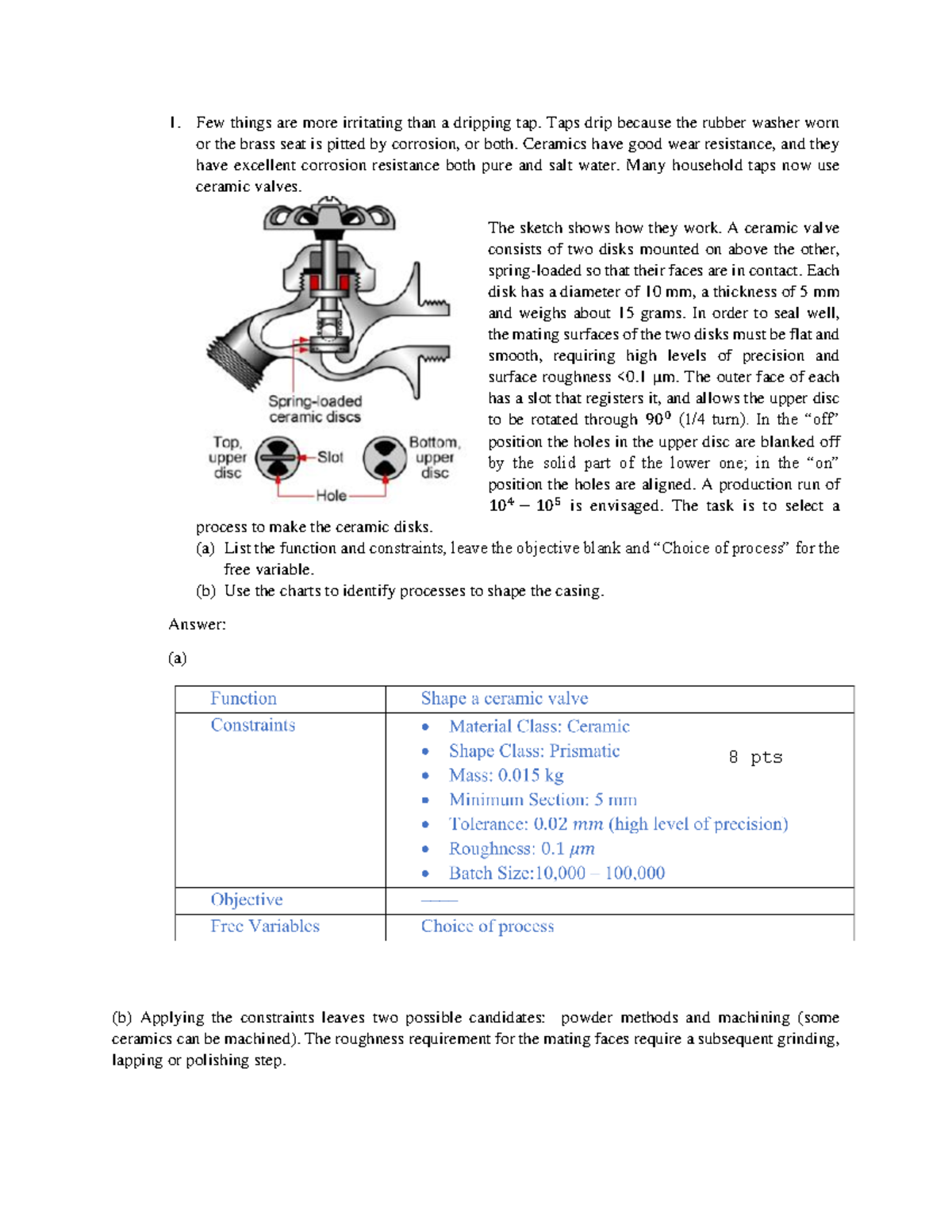 HW5 2020 Spring - Solution - Few things are more irritating than a dripping tap. Taps drip ...
