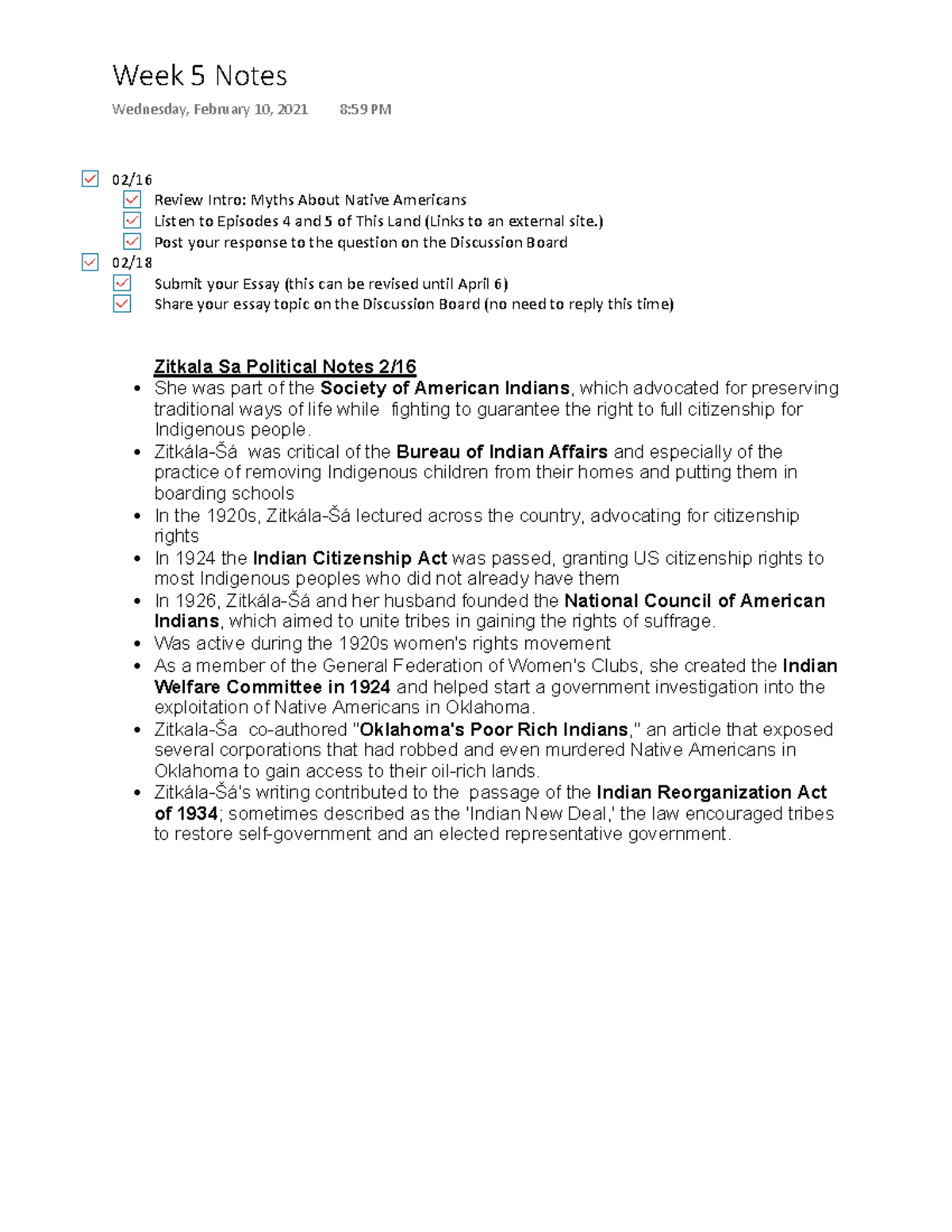 AHTM Notes 5 - Dr. Emily Roehl - Week 5 Notes Wednesday, February 10 ...