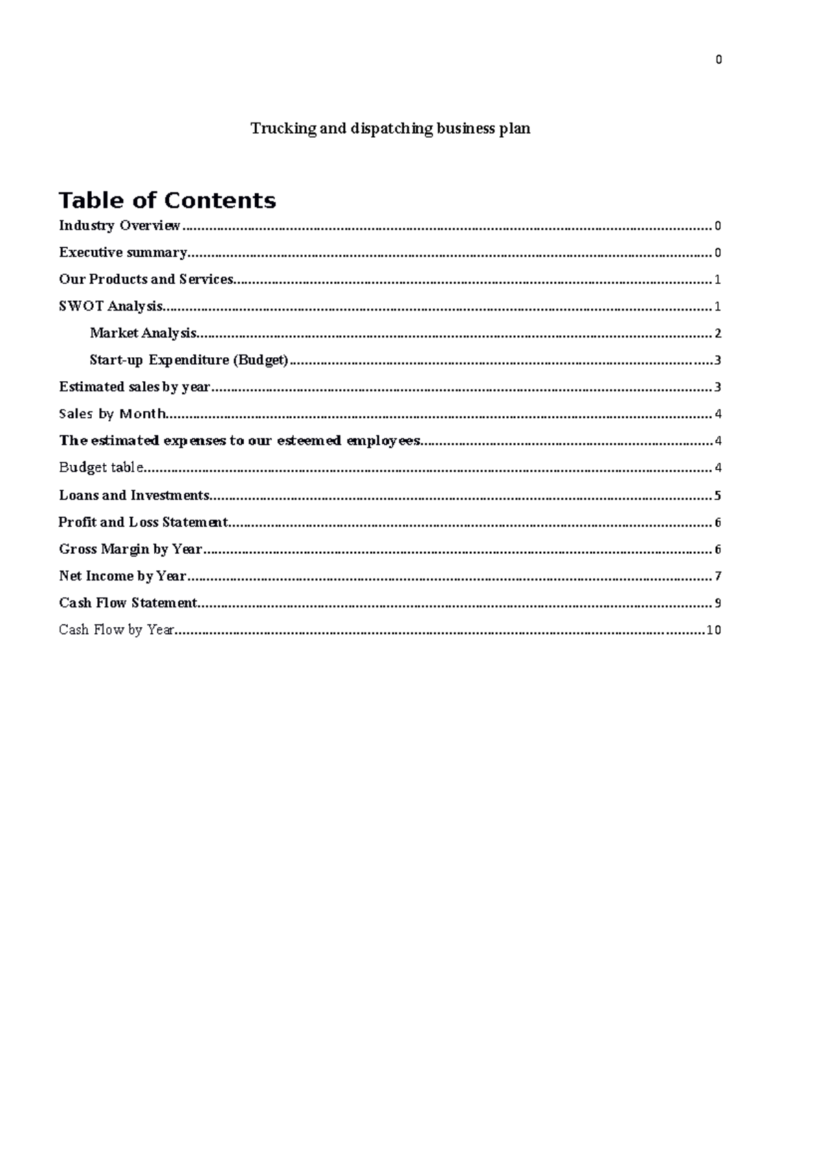 Trucking and dispatch bp - Trucking and dispatching business plan ...