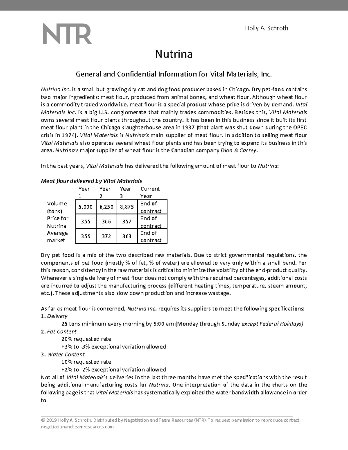 Nutrina GI and Confidential Information for Vital Materials - © 2019 ...
