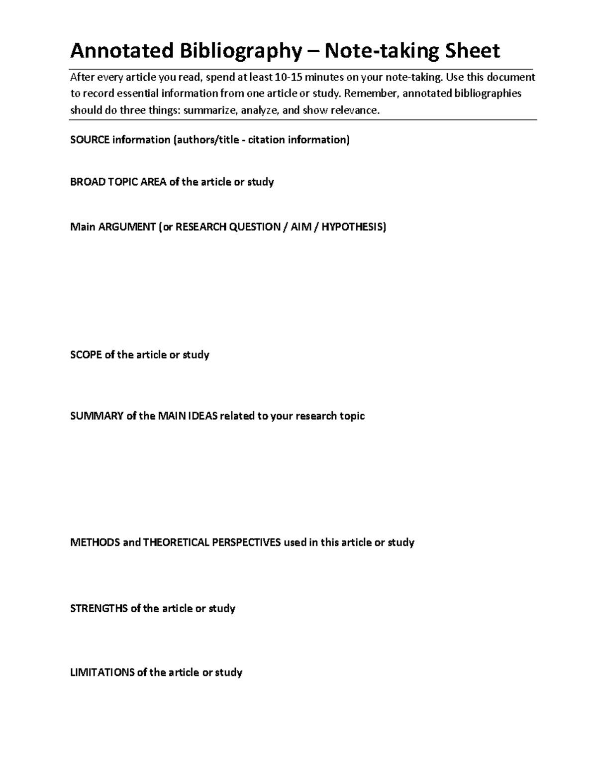 Annotated Bibliography Single Source AODA - Annotated Bibliography ...