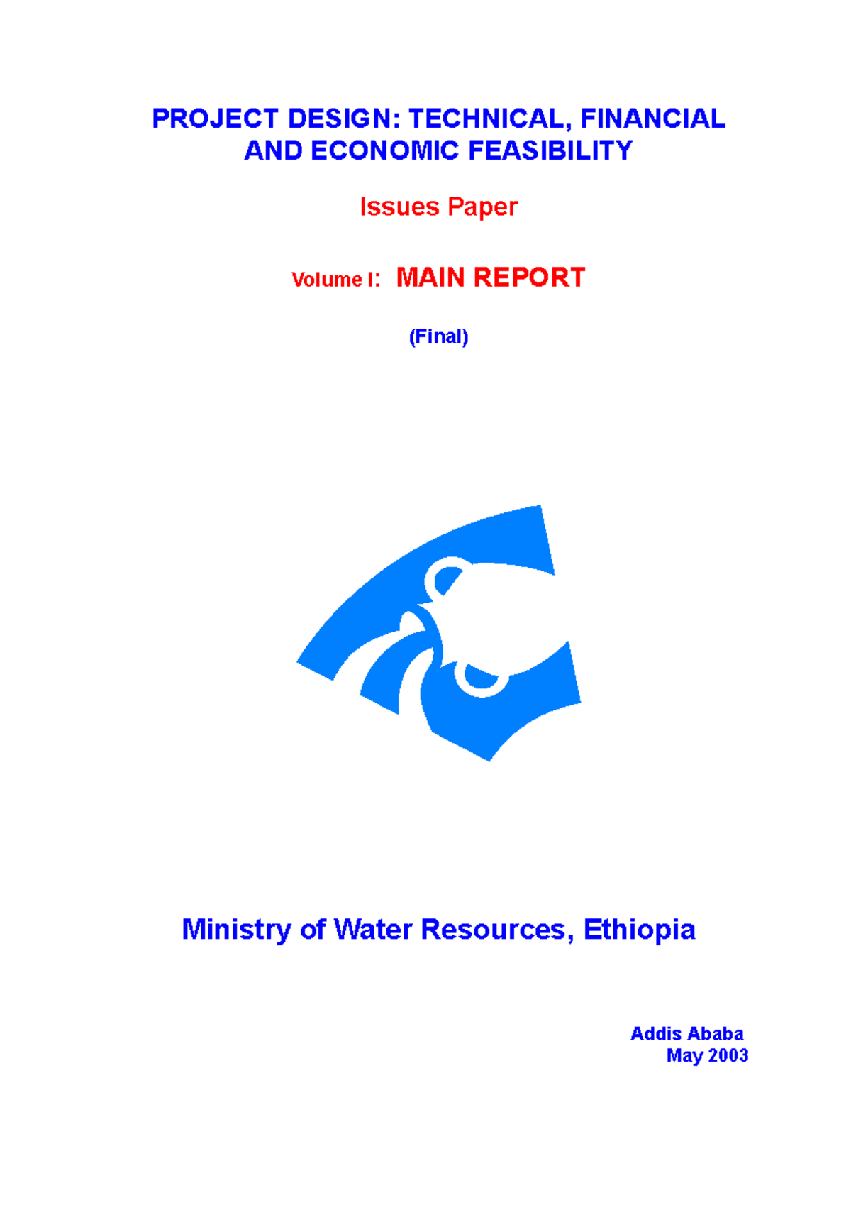Project Design final report may2003 - PROJECT DESIGN: TECHNICAL ...