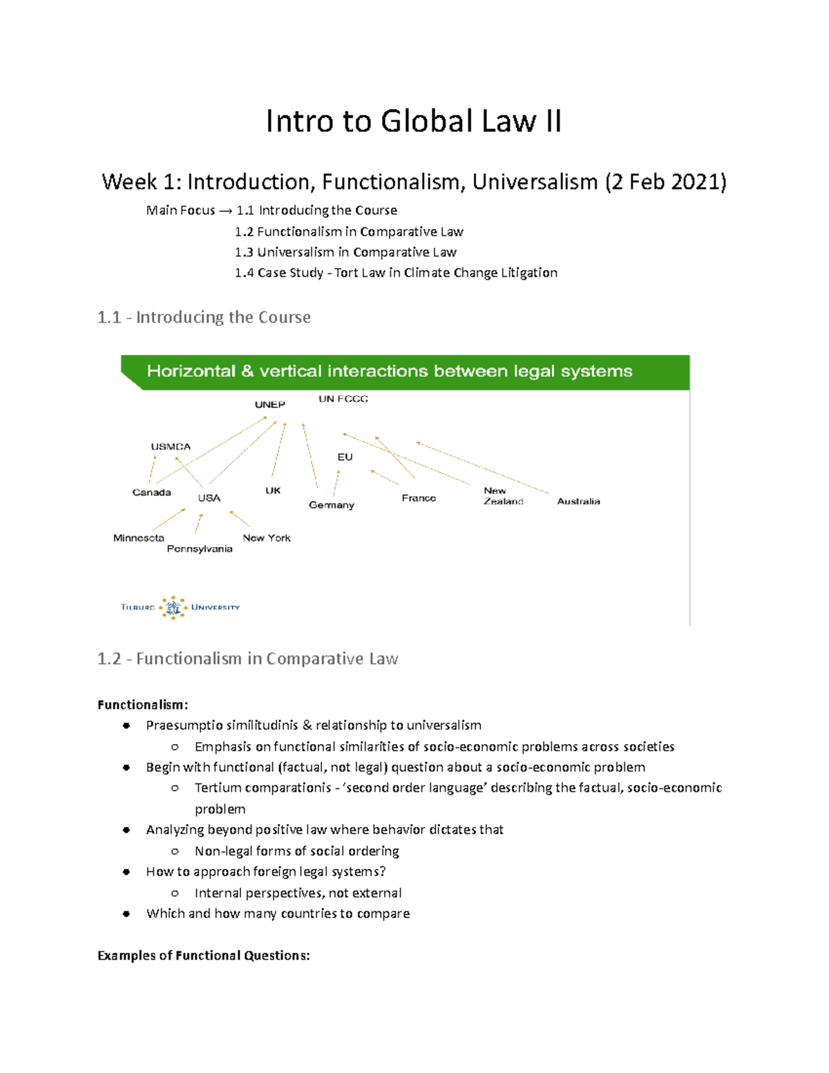Intro to GLB II Module Notes. pdf - Intro to Global Law II Week 1 ...