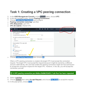 Creating a Highly Available Environment - Task 1: Inspecting your VPC This lab begins with an ...