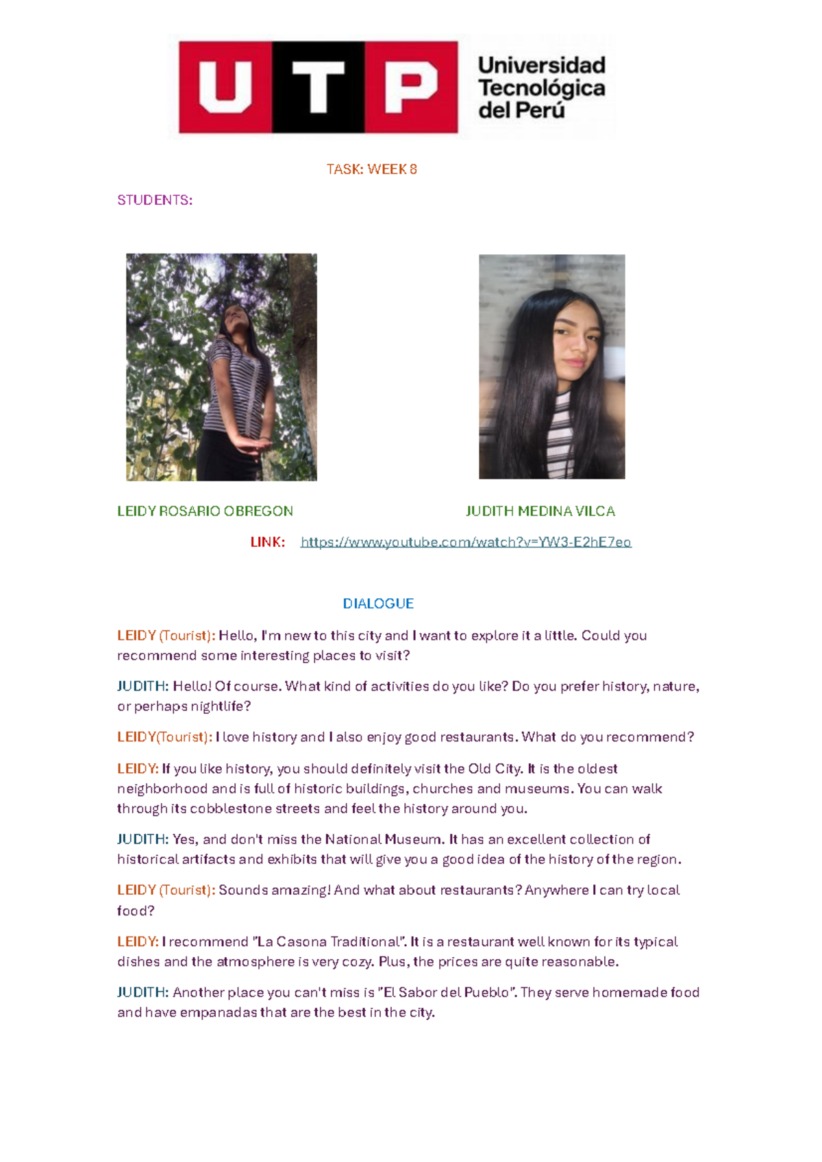 TASK WEEK 8 Inglish - task 8 - TASK: WEEK 8 STUDENTS: LEIDY ROSARIO ...
