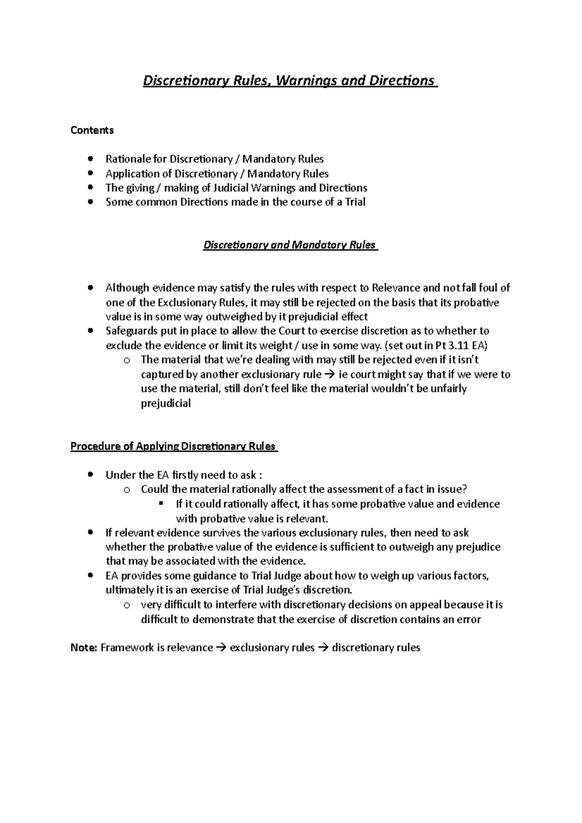 Discretionary-Rules - ... - Discretionary Rules, Warnings and ...