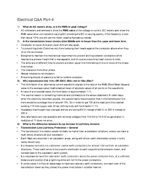 Electrical Q and A p3 - Electrical Q&A Part- 1) What is the reason of ...
