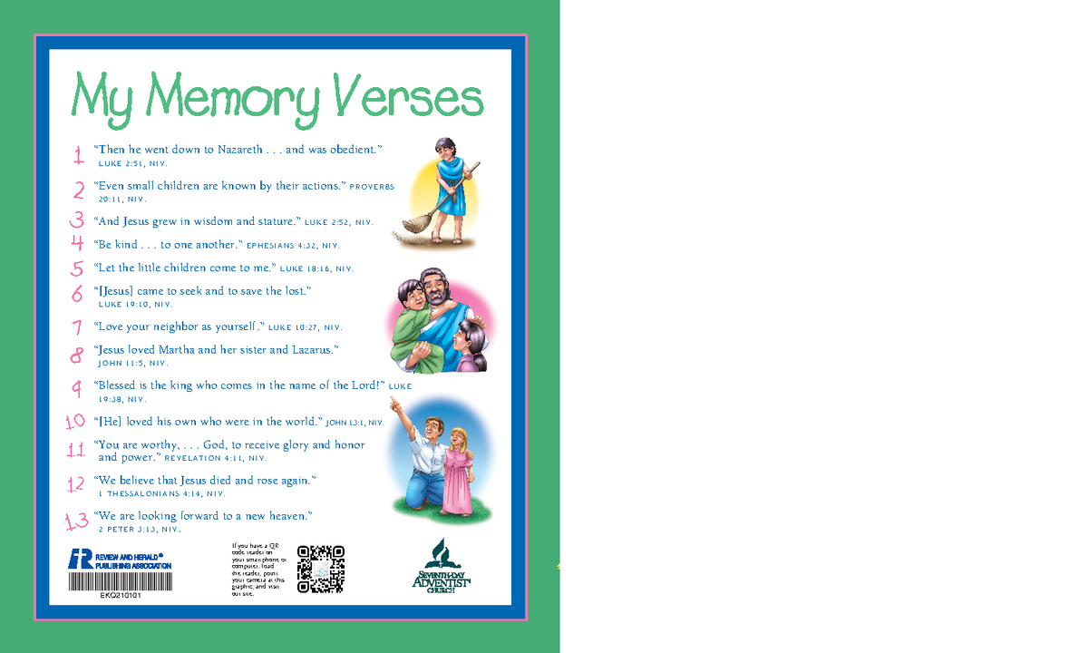 K 23 Q1 Memory Verses T - Hiii - 1 2 3 4 5 6 7 8 9 10 11 12 “ Then he ...