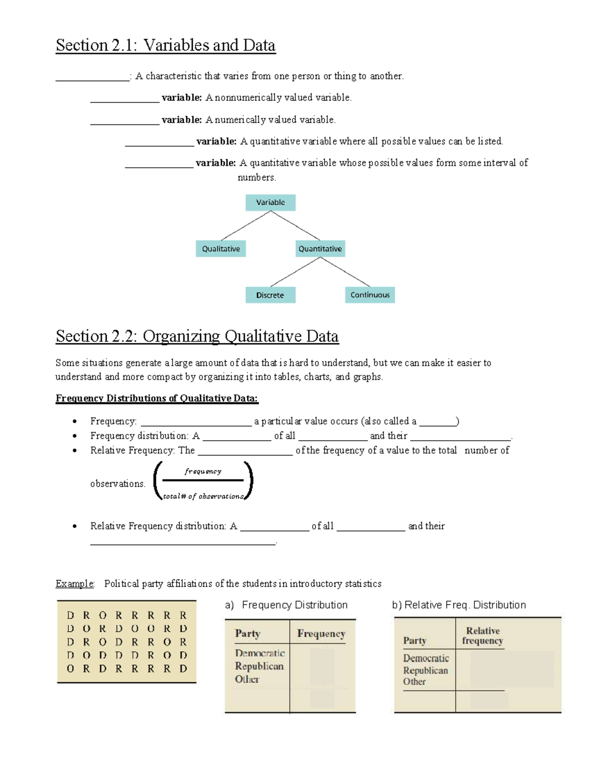 Section 2.1 - 2 - Jennifer Beckman - Section 2: Variables and Data ...